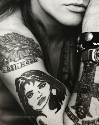 1991 Vintage HERB RITTS Rock Band Tattoo AXL ROSE Guns & Roses Photo ...