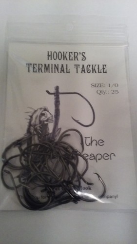 NEW HTT Reaper Offset OCTOPUS CIRCLE HOOKS BLACK NICKEL Catfish/Striper ...