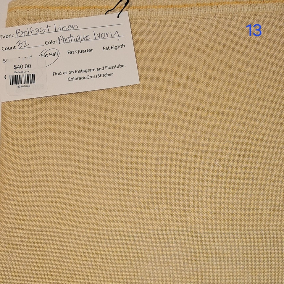 Cross Stitch Linen Fabric - Fat Half Yard - 28, 30, 32, 36 Stitch Count ...
