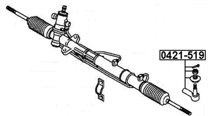 Steering Tie Rod End Febest 0421-519 OEM MB912519 | eBay