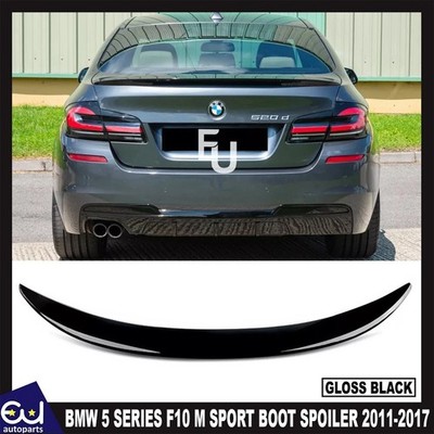GLOSS BLACK REAR BOOT LIP SPOILER FOR BMW F10 5 SERIES M SPORT 11-17 ...