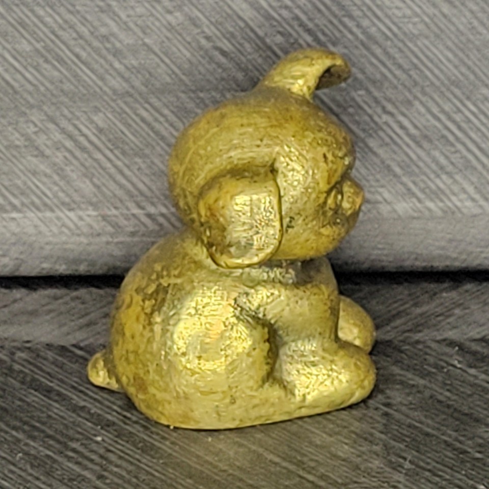 Cast Iron Brass Puppy Dog Figurine Paperweight Mini Miniature Hubley ...