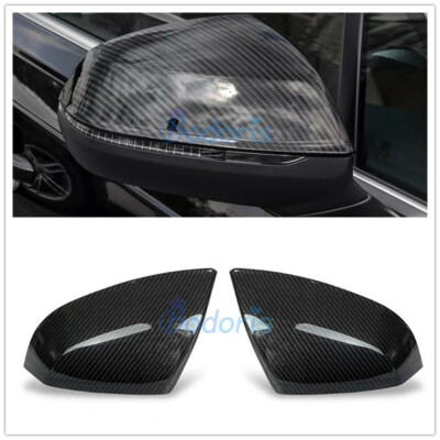 For Audi Q7 2016-2018 Carbon FIber Mirror Overlay Rear View Cover Car ...