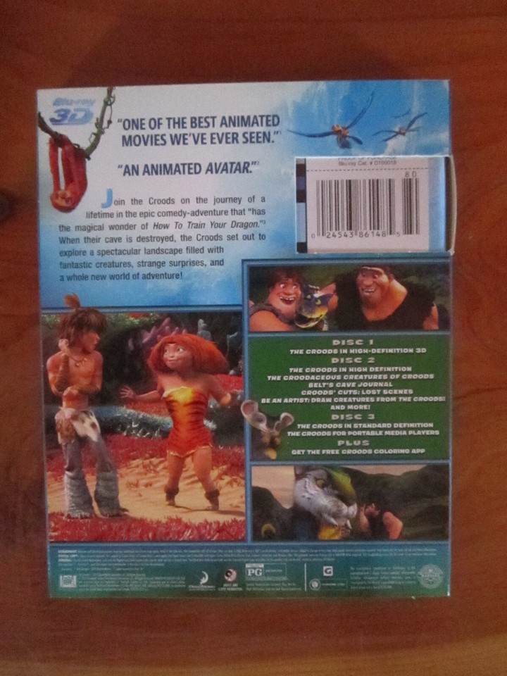 DVD BLU-RAY 3D THE CROODS DELUXE EDITION 3 DISC SET LIKE NEW *** GREAT ...