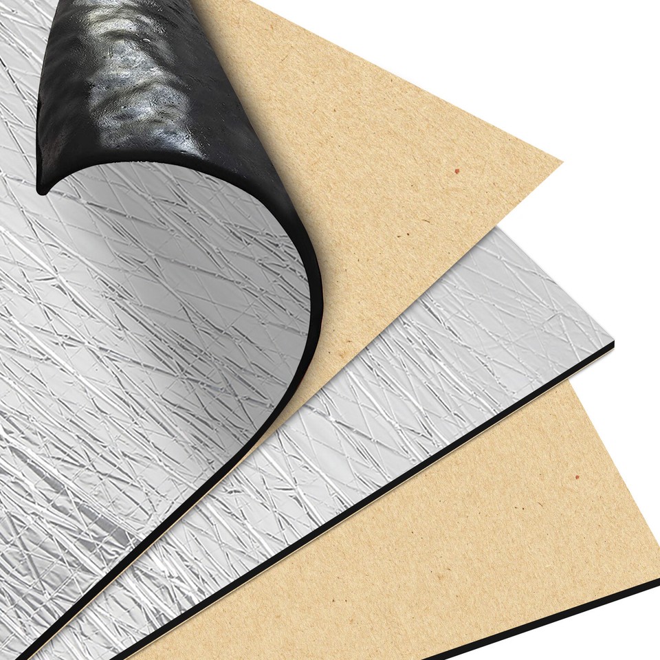 48-Sheet Self-adhesive Sound Deadener Heat Shield Insulation Deadening ...