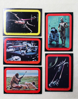 STAR WARS Trading STICKERS Series 1Card # 11 17 18 20 22 Topps 1977 ...