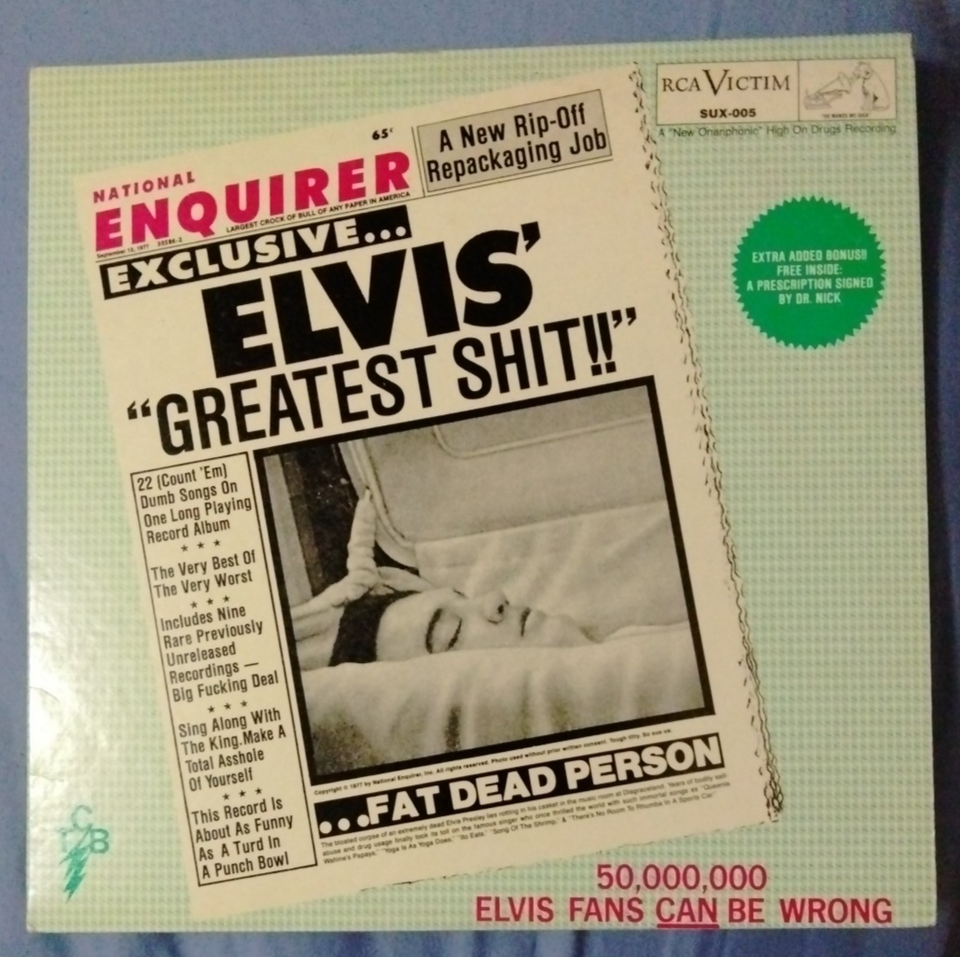 ELVIS PRESLEY Vinyl LP Record ELVIS' Greatest Sh*t SUX-005 with RX ...