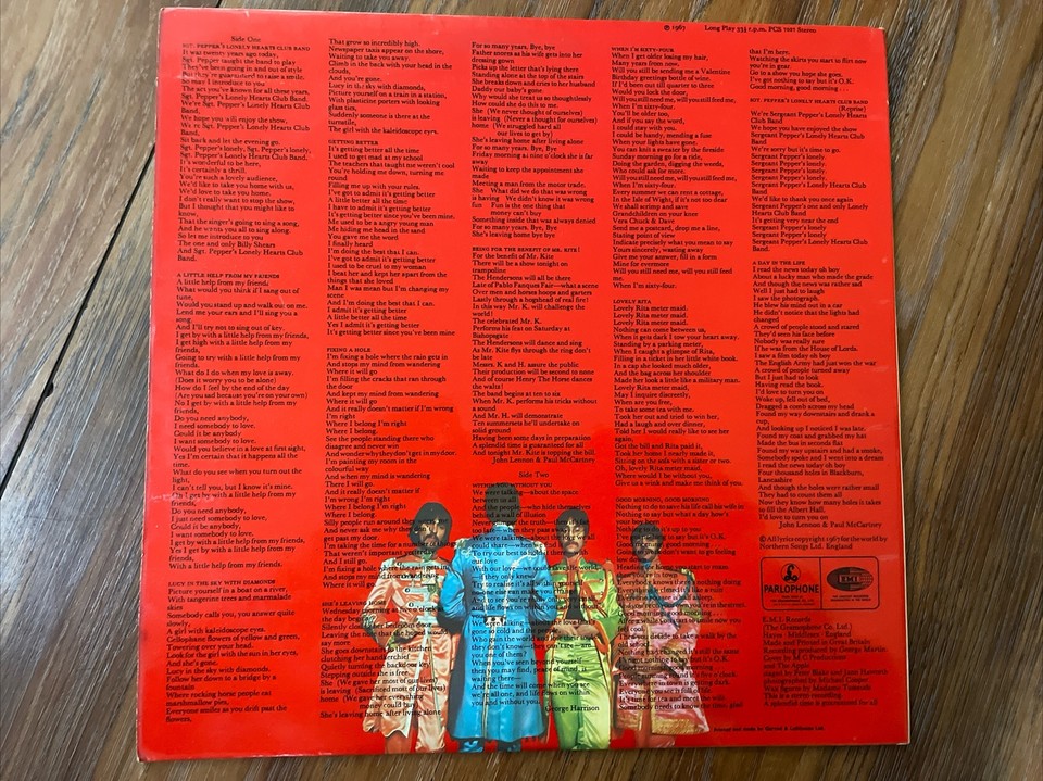 The Beatles – Sgt. Pepper 1967 Parlophone PCS 7027 Jacket/Vinyl VG+ No ...
