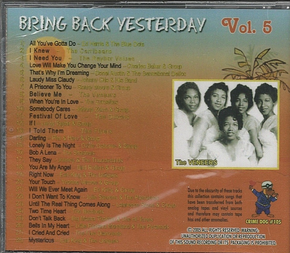 BRING BACK YESTERDAY - CD - Vol. 5 - Brand New | eBay