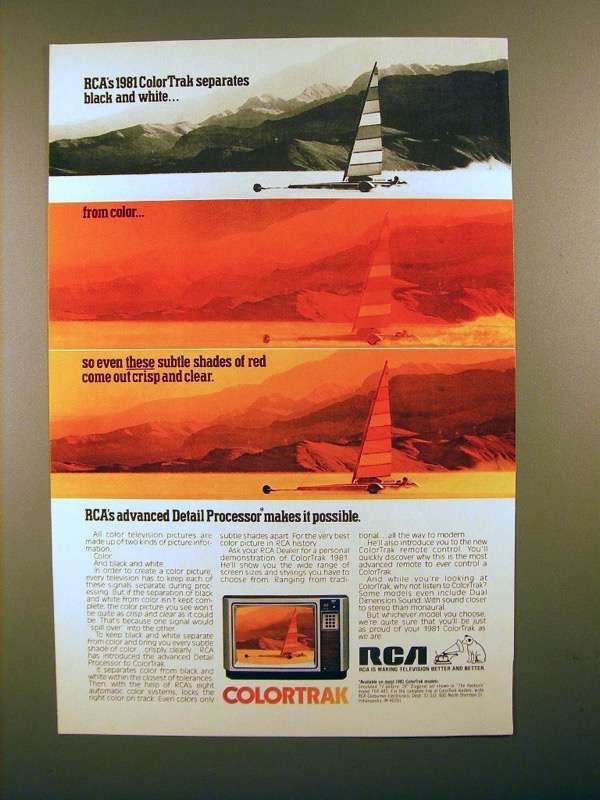 1981 RCA ColorTrak Television TV Ad - Crisp and Clear | eBay