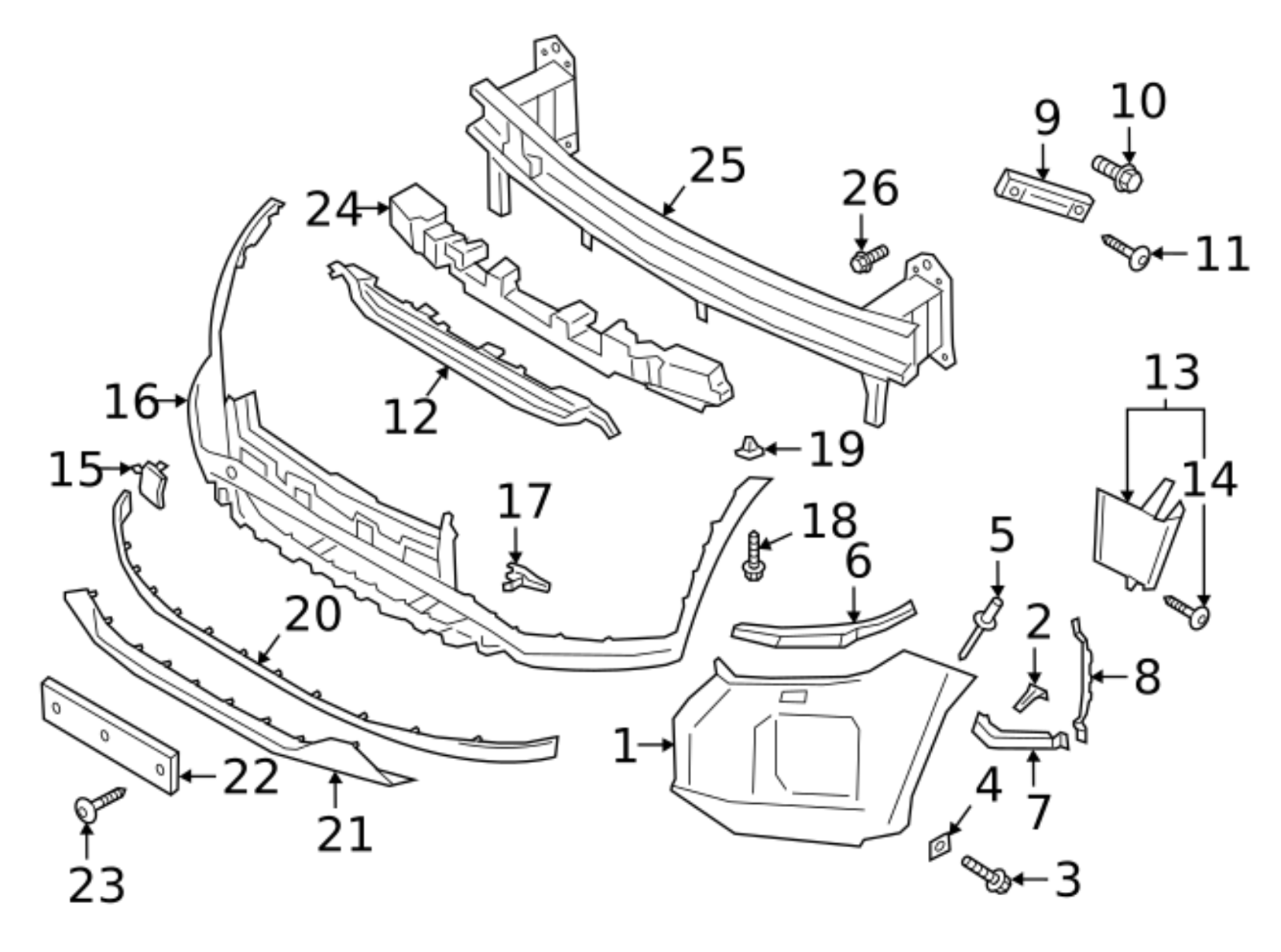 OEM 86542-S8000 AIR DUCT-FR BUMPER,RH Passenger for Hyundai Palisade ...
