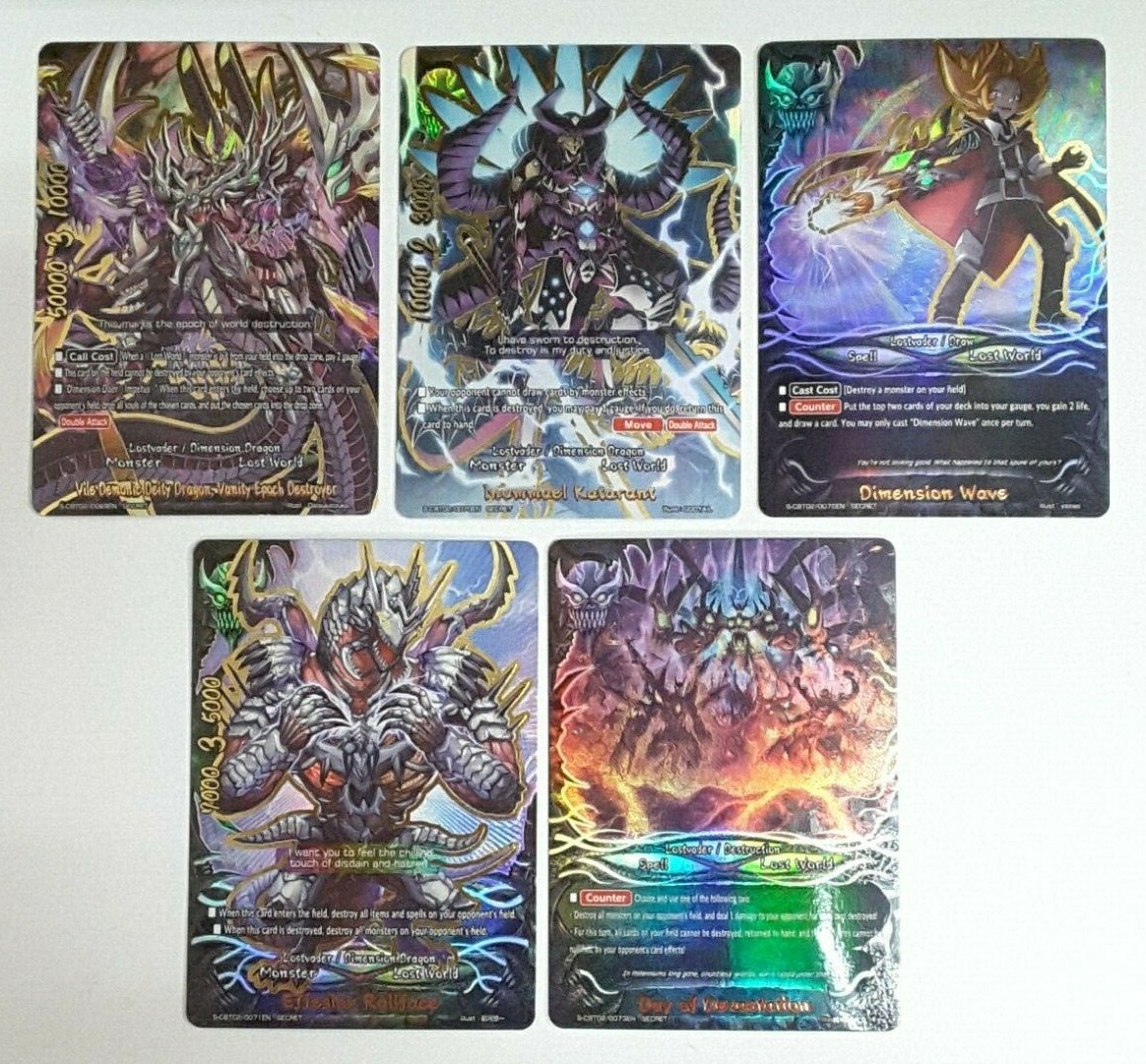 Buddyfight Vile Demonic Deity Dragon, Vanity Epoch Destroyer S-CBT02 ...