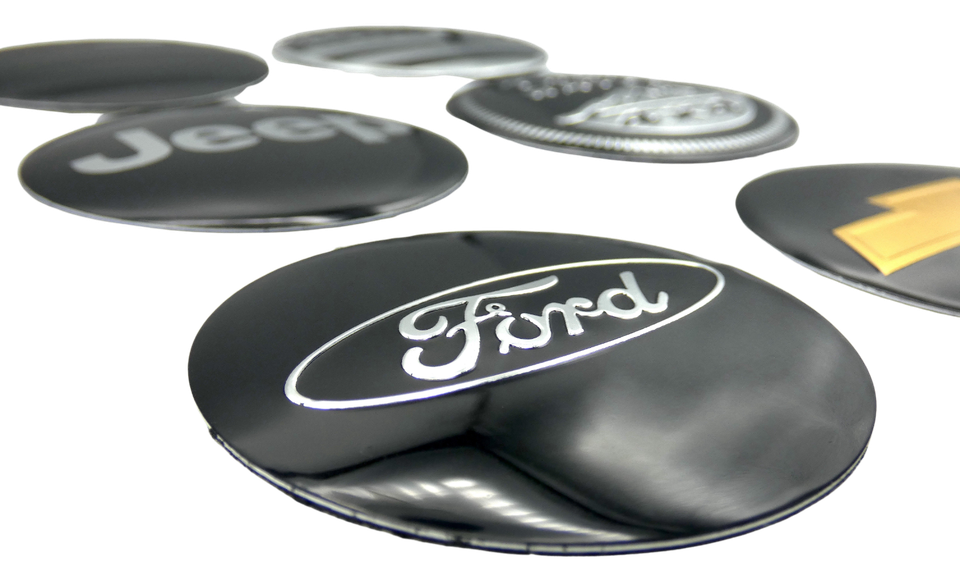 (PACK OF 4) Wheel Center Cap Decals Emblems Sticker 2.20" 56mm CHOOSE ...