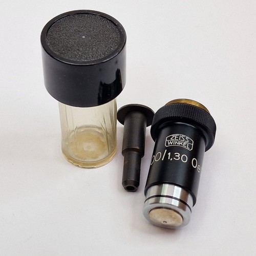 Zeiss Winkel 100x 1.30 Oil Oel Microscope Objective With Funnel Stop ...
