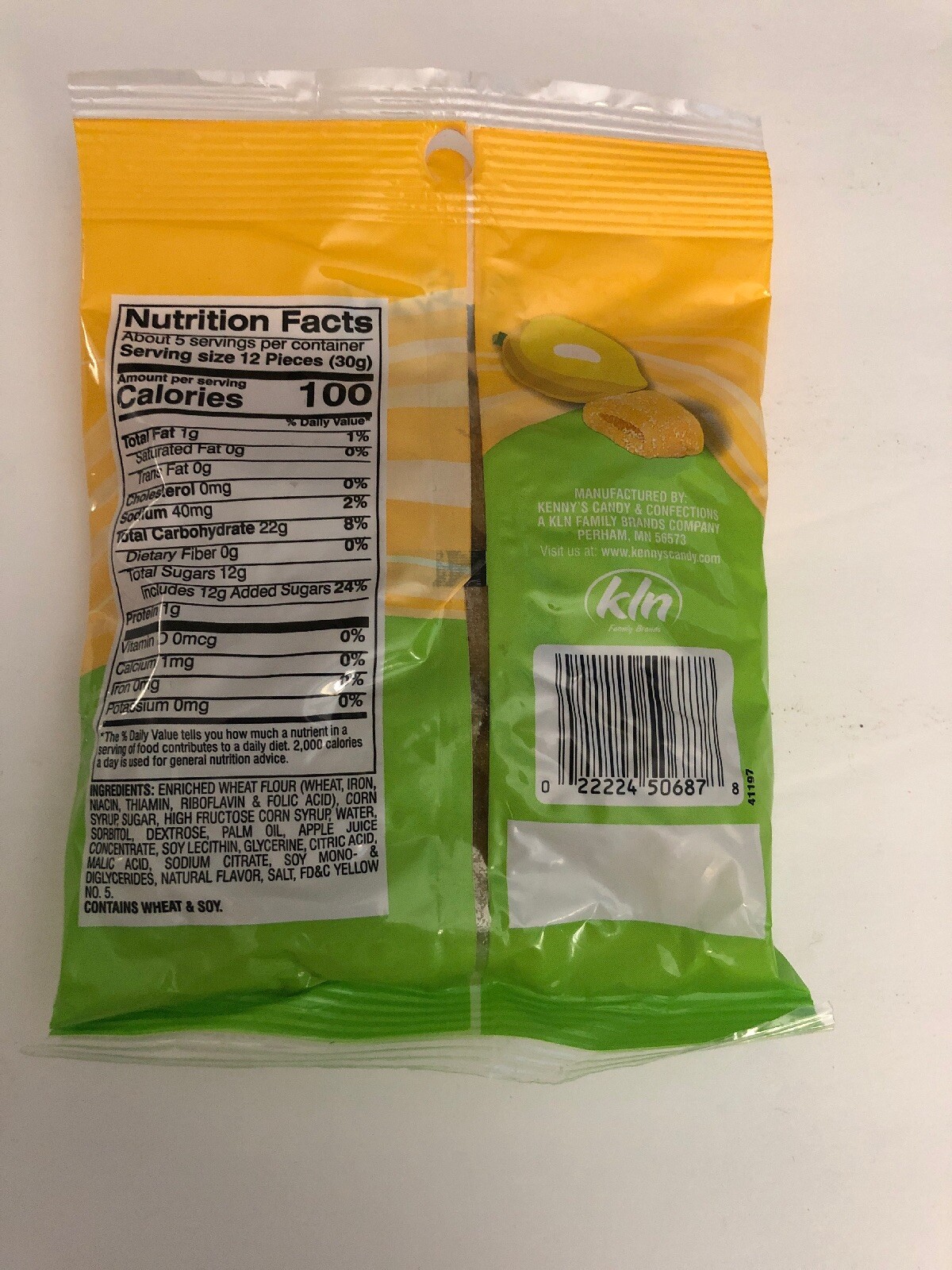 1-JUICY TWISTS SOUR BITES Lemon Lime Soft Chewy Candy 5 oz. (141g) kln ...