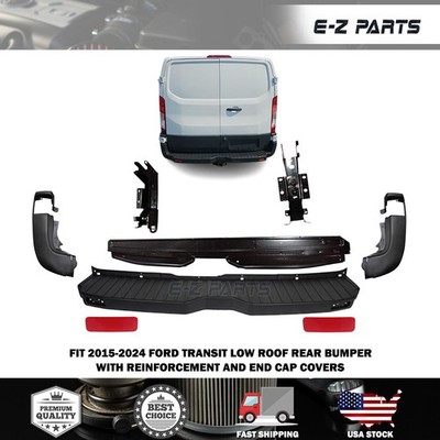 Fit 2015-2024 Ford Transit Low Roof Rear Bumper with Reinforcement and ...