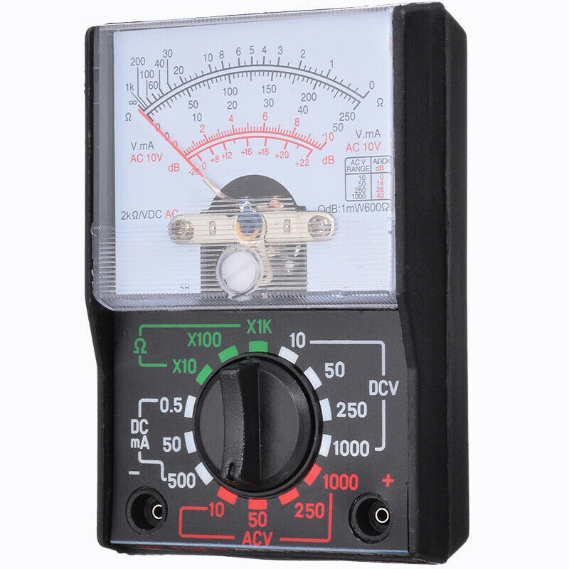 Battery Powered AC/DC Volt DC Current Tester Analog Multimeter ...