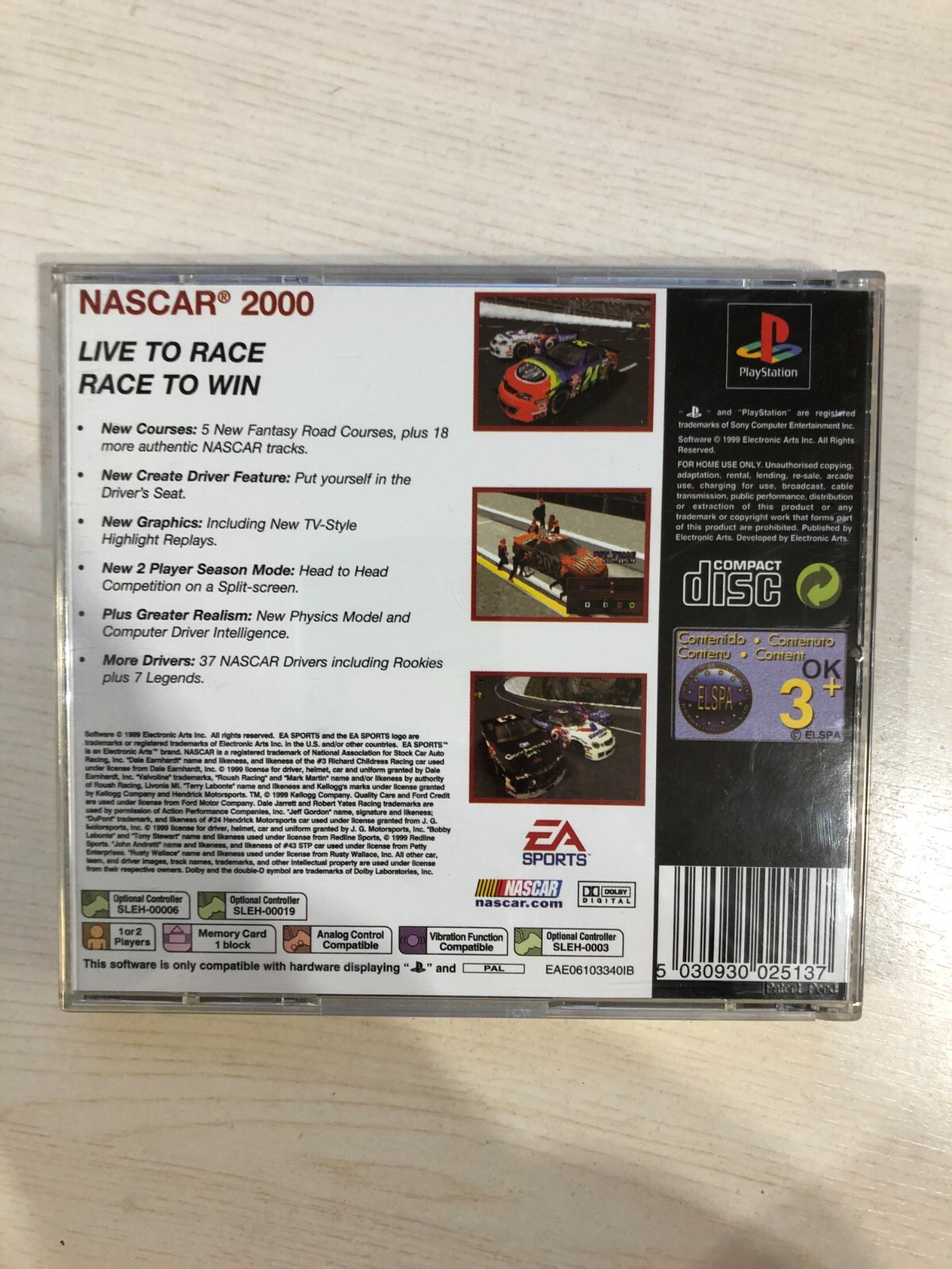 NASCAR+2000+%28Sony+PlayStation+1%2C+1999%29 for sale online | eBay