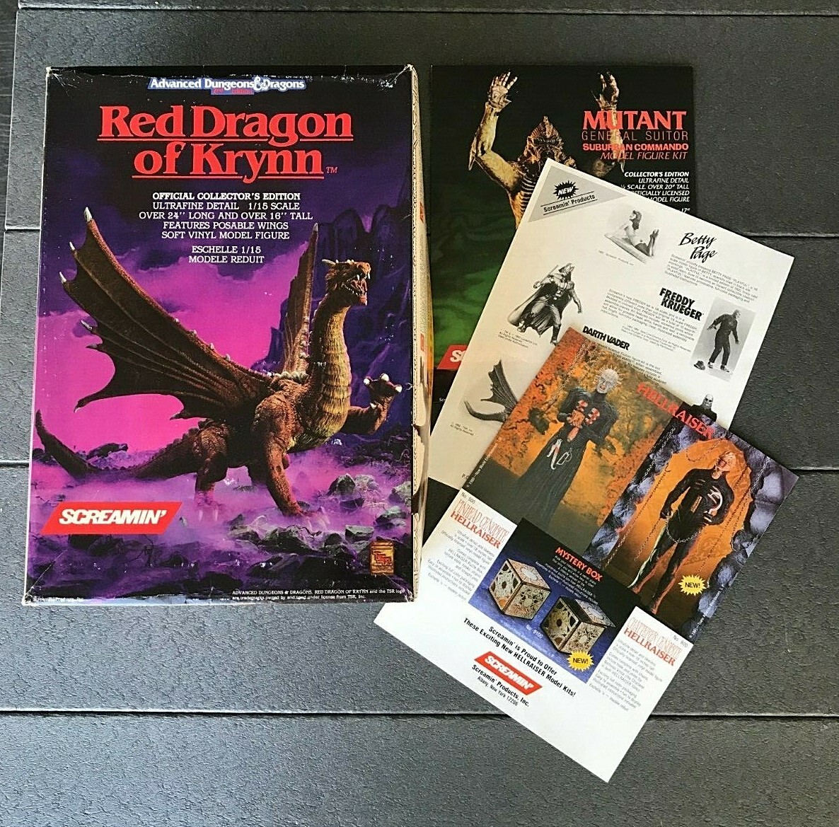 D&D Red Dragon of Krynn Figure Screamin Model Kit (1/15 Scale) TSR -BOX ...
