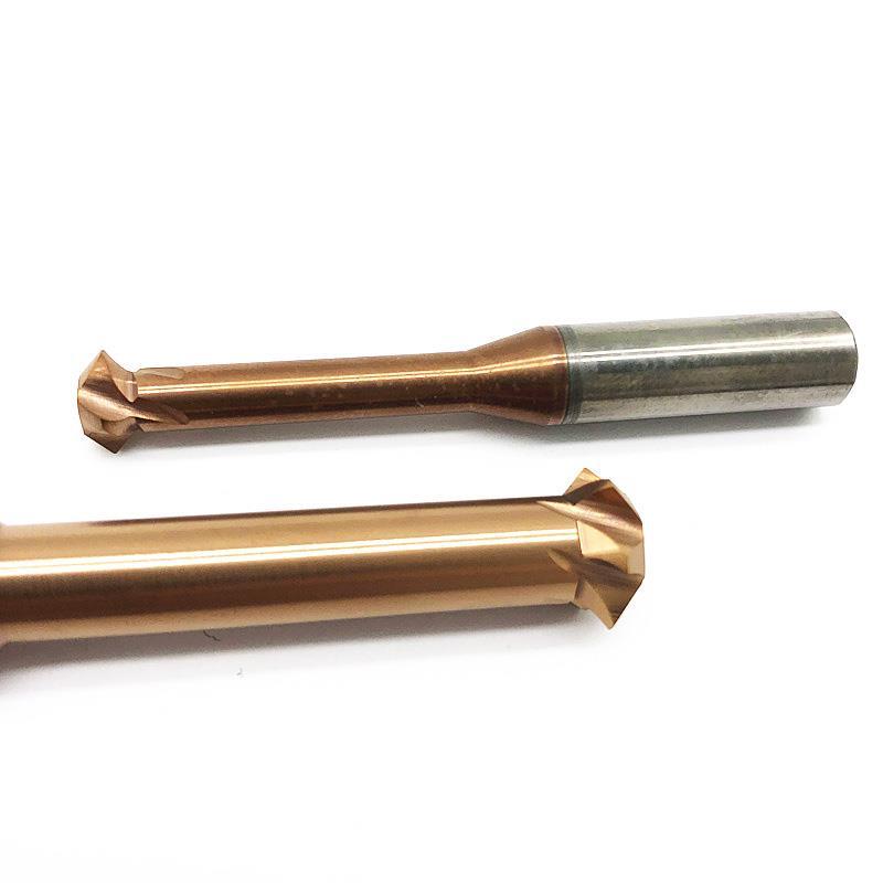 Solid Carbide AlTiN Coated MICRO Front&Back Chamfer End Milling Cutter ...