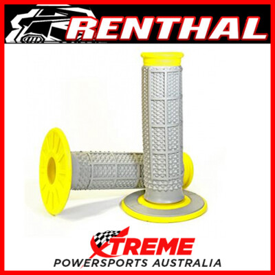 Renthal Mx Grips Yellow Tapered Half Waffle/Diamond Dirt Bike ...