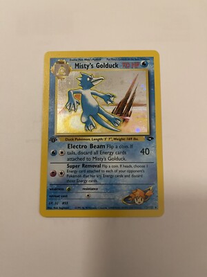 Pokemon TCG 1st Edition Gym Challenge Misty's Golduck LP | eBay