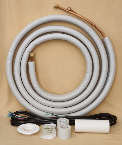 MrCool 16-ft 1/4 x 3/8 Line set with Control Wire Kit for 9K Indoor ...