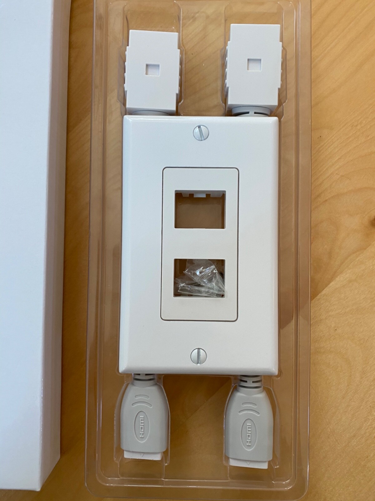 HDMI Wall Jack, Wall Plate, Dual HDMI Pigtail, Double HDMI, White, Set ...
