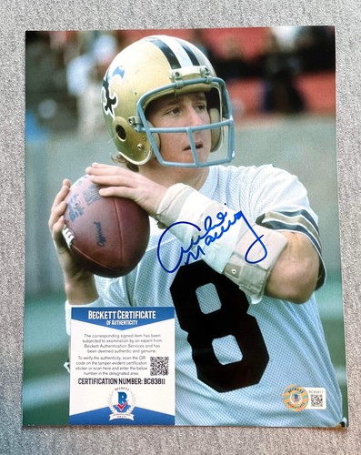 NEW ORLEANS SAINTS- ARCHIE MANNING AUTOGRAPH 8x10 ACTION PHOTO BECKETT ...