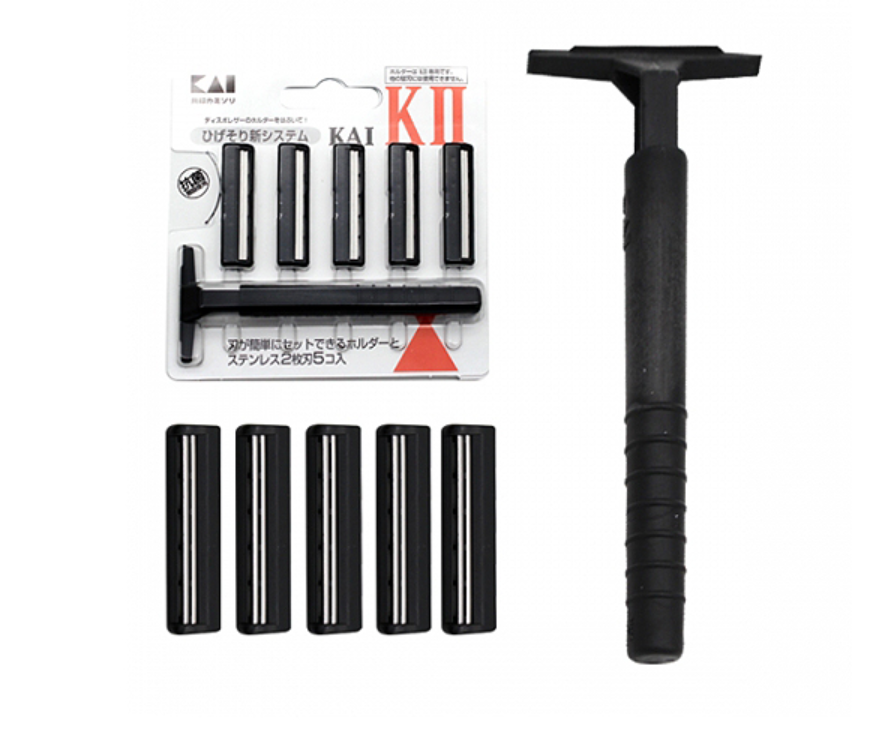 KAI K2 Disposable Twin Blade Razor Body with Refill Blade 5pcs Made In ...