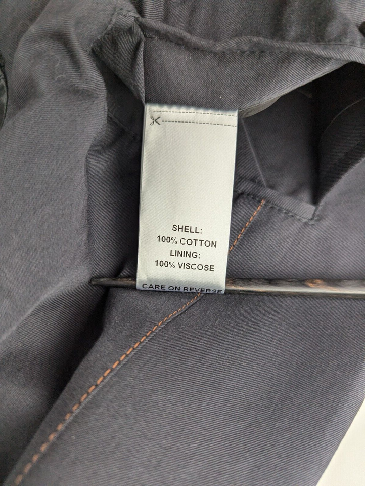 NWT BILLY REID Men's Sz US 38R Medium Gray Cotton Bellow Jacket Blazer ...