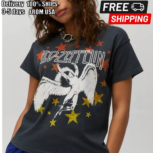 Led Zeppelin Graphic T-Shirt navy tee Reprint tee Gift tee for Men ...