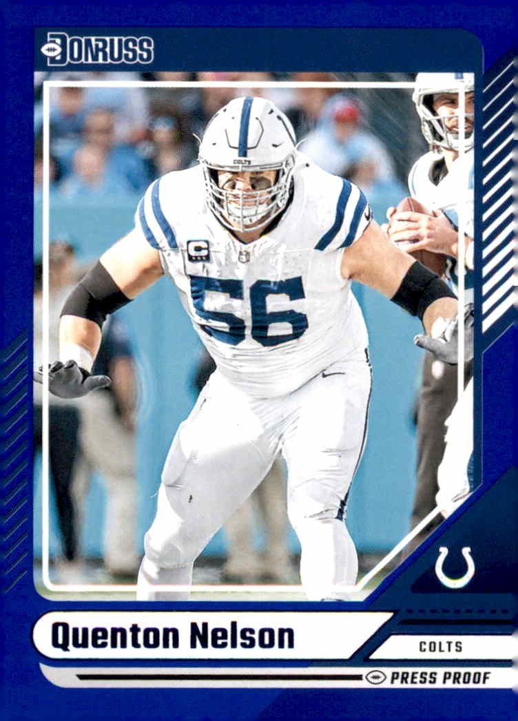 2024 Panini Donruss - Quenton Nelson #116 Blue Press Proof for sale ...