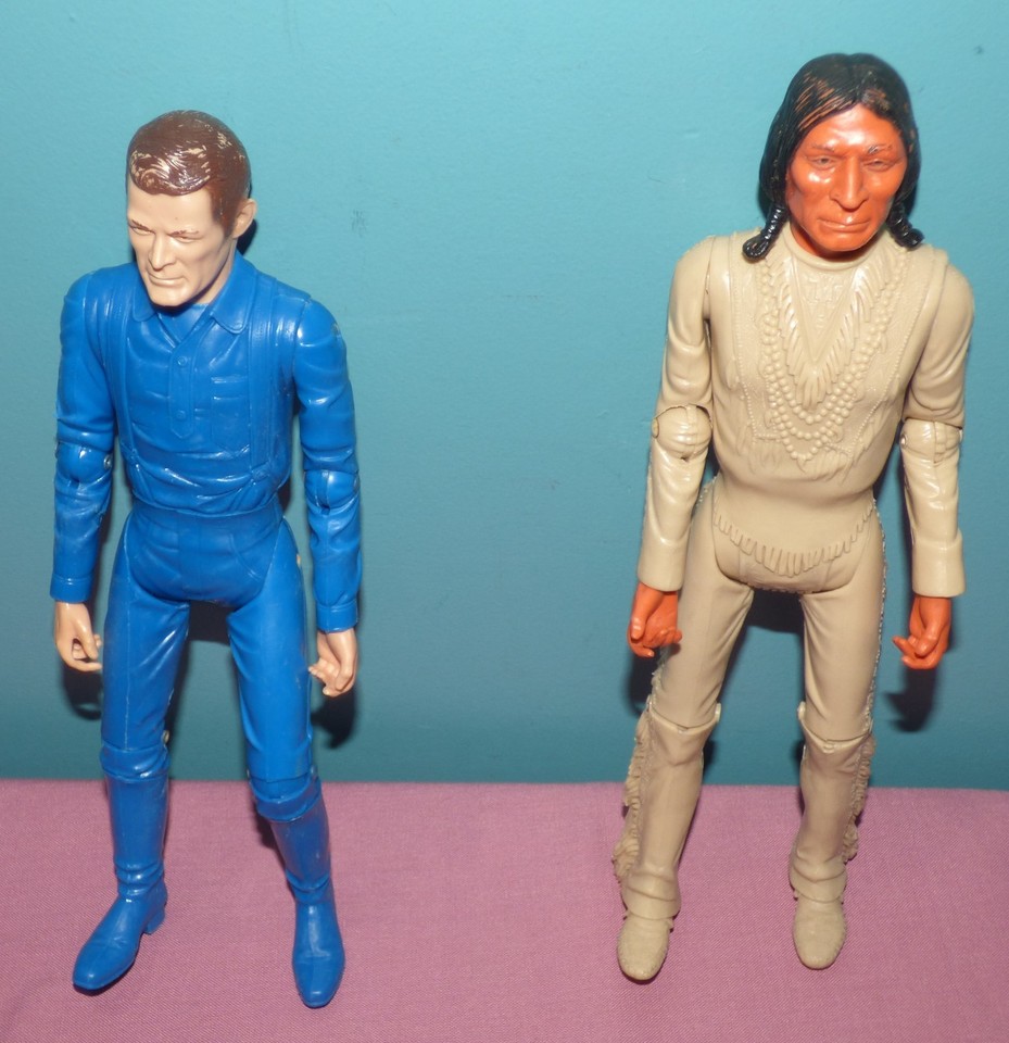 Lot of 3 Marx Johnny West Figures Blue Captain Maddox, Custer & Chief ...