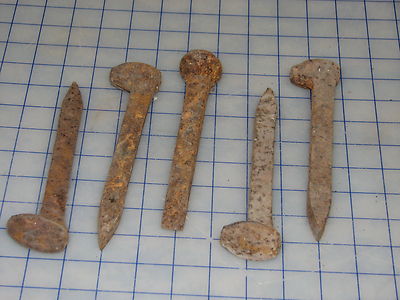 railraod train tracks pins pegs lot of 5 rusty vintage PA USA antique ...