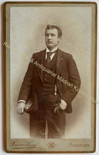 orig. CDV Foto Fotografie Mann Herr Mode um 1890 Haas Augsburg | eBay.de