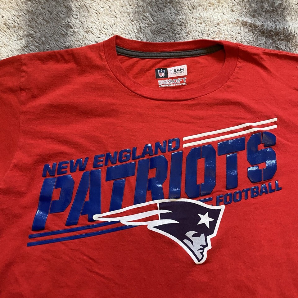 NFL New England Patriots Tee Mens Medium Red White Blue Patriots ...