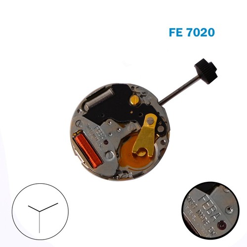 France Ebauch Fe 7020 Swiss Quartz Movement 8 3/4, Gold Disk, 3 Hands ...