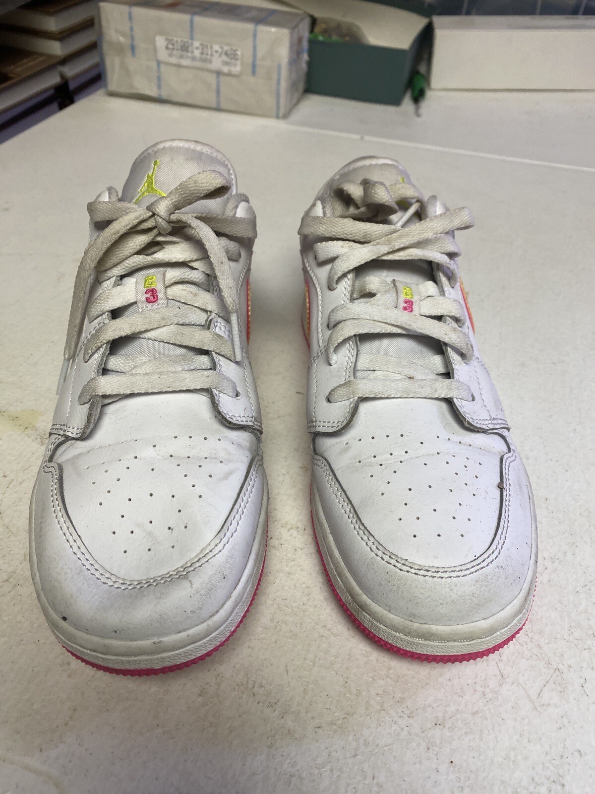 Nike Air Jordan Air Jordan 1 Low GS Edge Glow Sneaker… - Gem