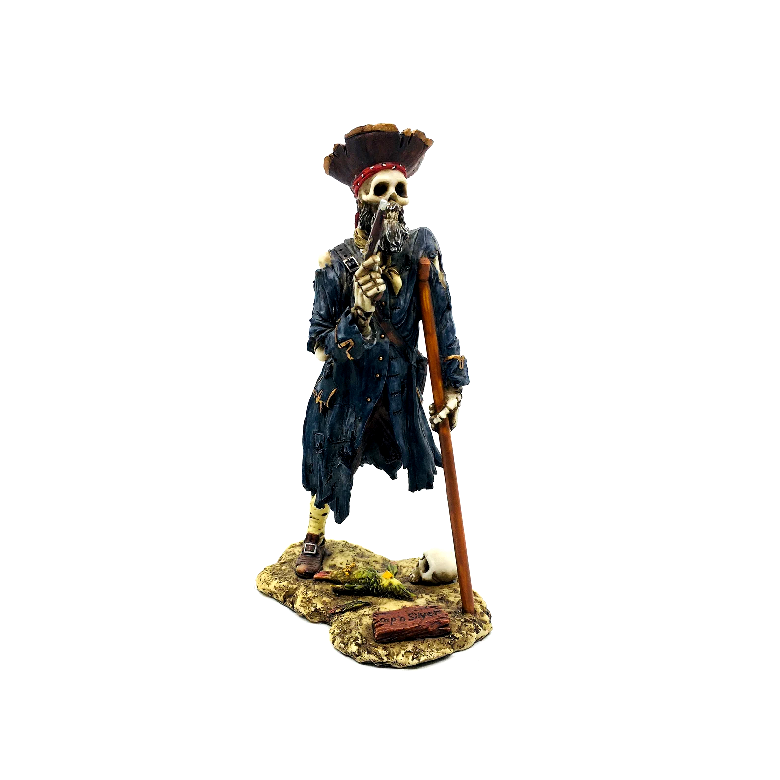 Skeleton The Pirate Captain John Silver Figurine | Summit Skeleton ...
