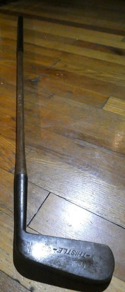 Antique Thistle Golf CLub Hickory Shaft Putter-NICE! | eBay