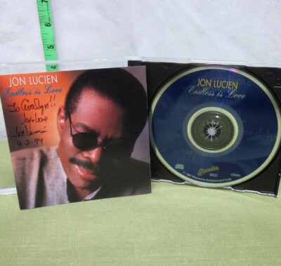 JON LUCIEN autograph Endless is Love CD hand-signed 1997 soul jazz ...