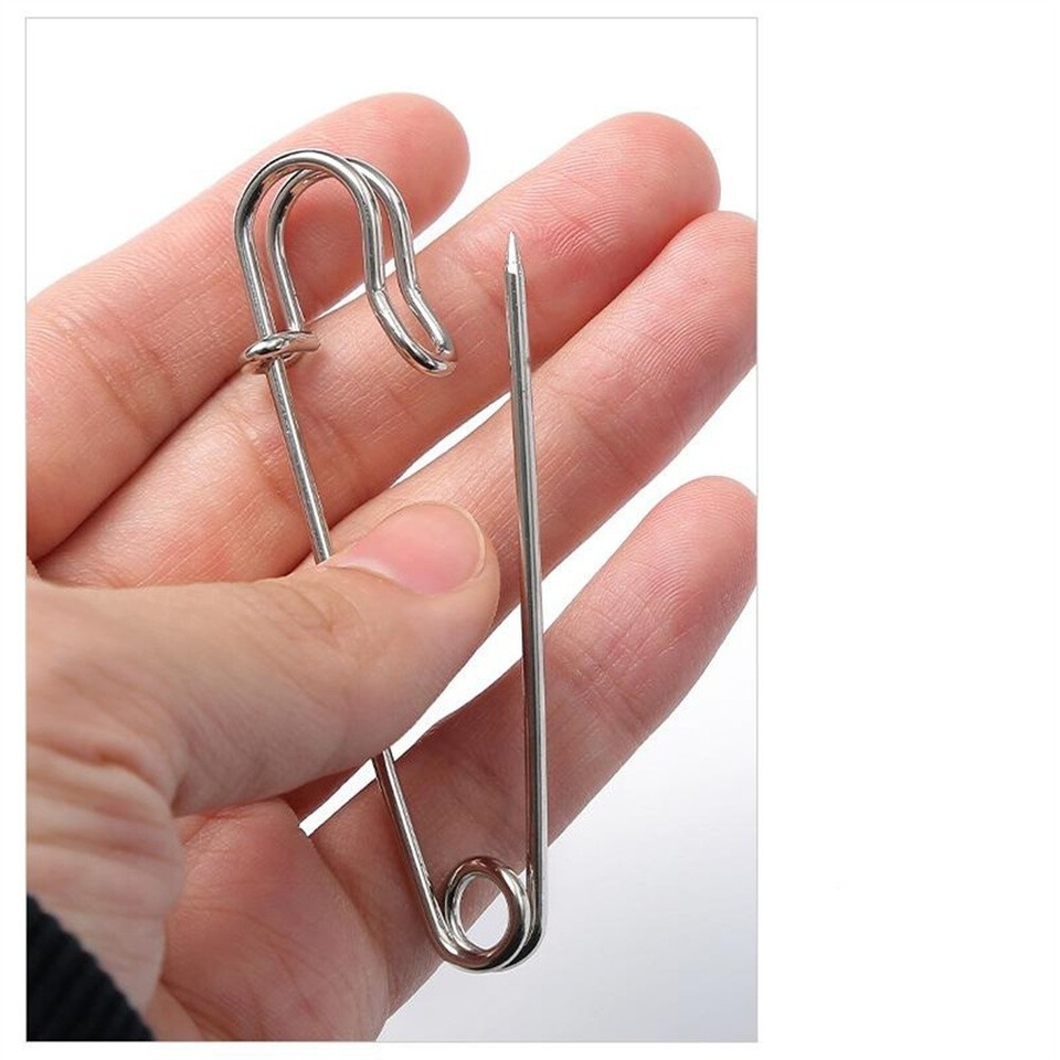 5/10/25Pcs Extra Large Heavy Duty Pin Stainless Steel Safety Metal Pin ...