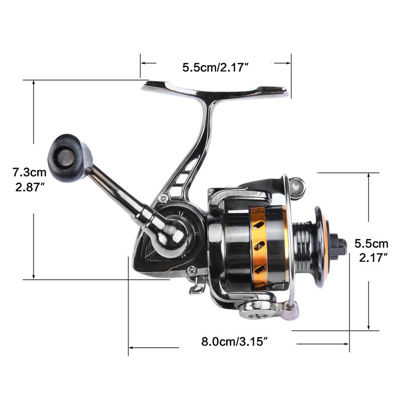 Mini Ice Fishing Reel 4.3:1 Left Right Handed Spinning Reel Freshwater ...