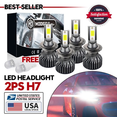 4 X H7 LED Headlight Bulbs 120000LM 6000K 200W For Hyundai Santa Fe ...