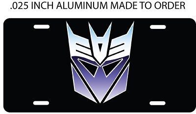TRANSFORMERS DECEPTICONS LOGO LICENSE PLATE FOR AUTO 12X6 ALUMINUM 1 | eBay