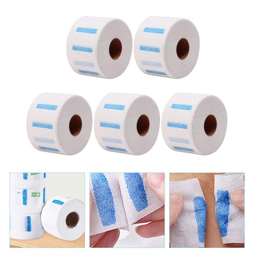 5 Rolls Hair Styling Neck Strips Paper Wrap Tape Waterproof Adhesive ...