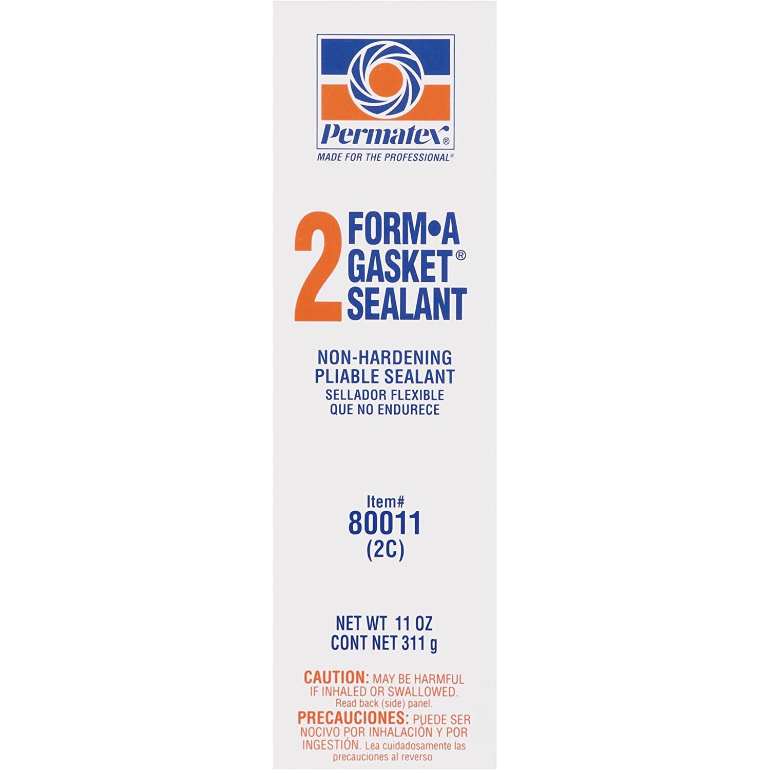 Permatex 80011 Form-A-Gasket No. 2 Sealant 11 oz. Tube (2C) Pack of 1 ...