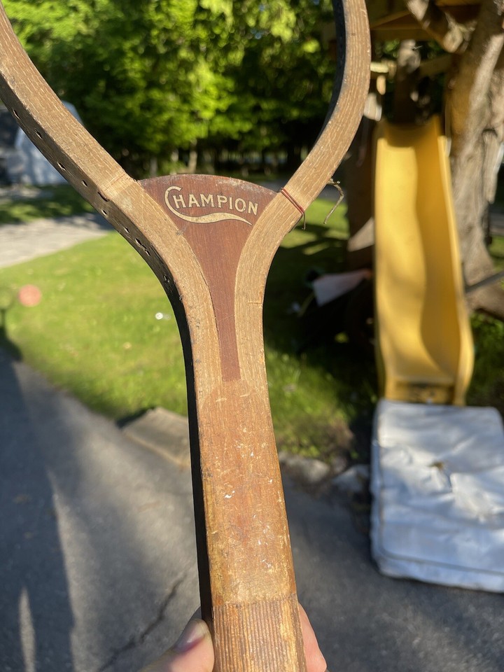 Vintage Wright & Ditson Tennis Racket Champion Antique Wooden | eBay