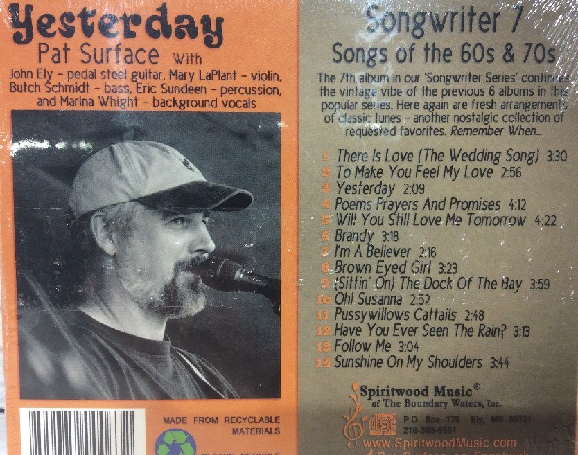 Pat Surface Yesterday Songwriter 7 Songs Of The 60’s & 70’s Remember ...